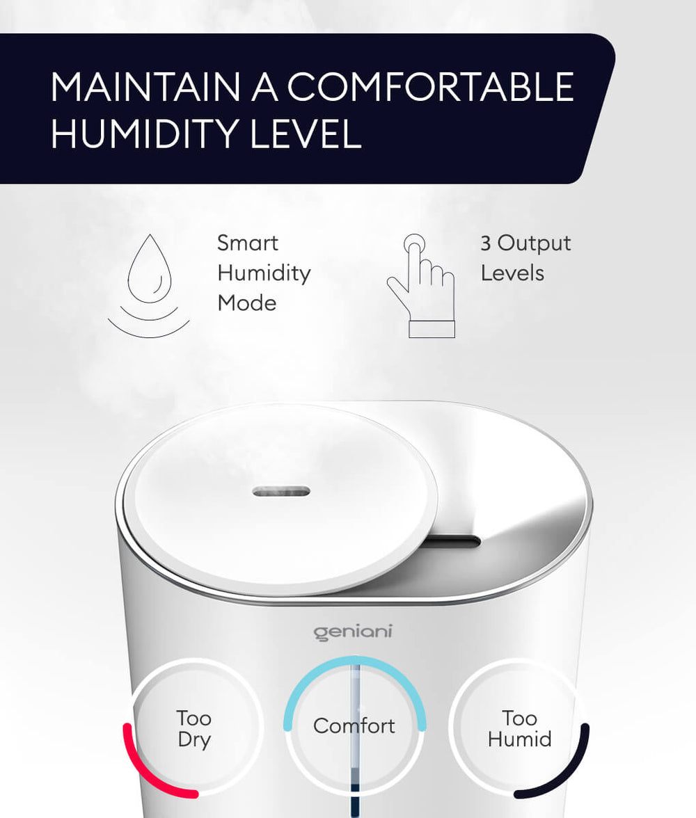 Geniani Huron White Top Fill Essential Oils Humidifier 4L Buy Online